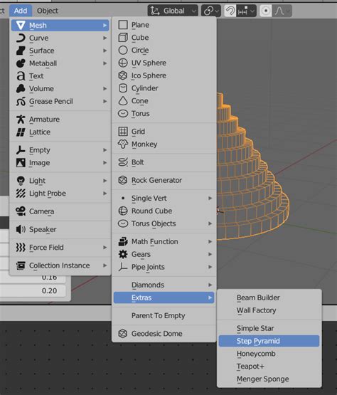 Loop Creating A Round Step Pyramid Using Geometry Nodes Blender