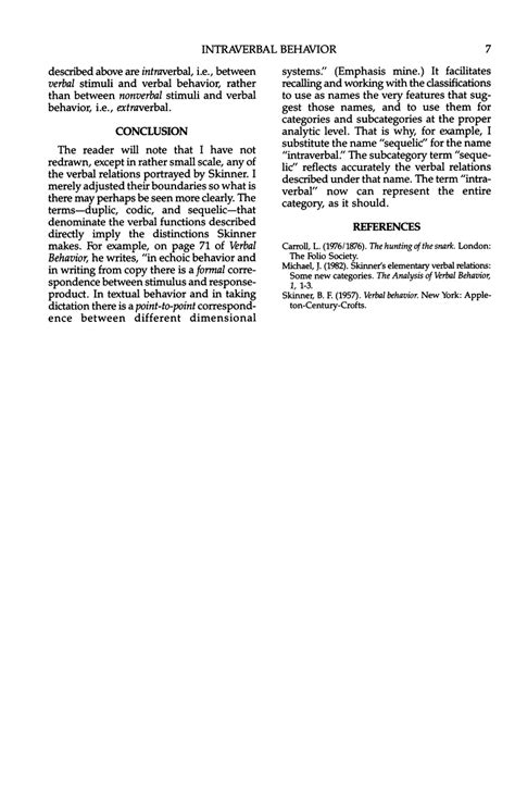 Intraverbal Behavior The Codic Duplic And Sequelic Subtypes Pmc