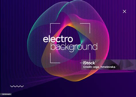 네온 음악 포스터 전기 댄스 Dj 전자 사운드 페스트 클럽 이벤트 전단지 테크노 트랜스 파티 Dj에 대한 스톡 벡터 아트 및