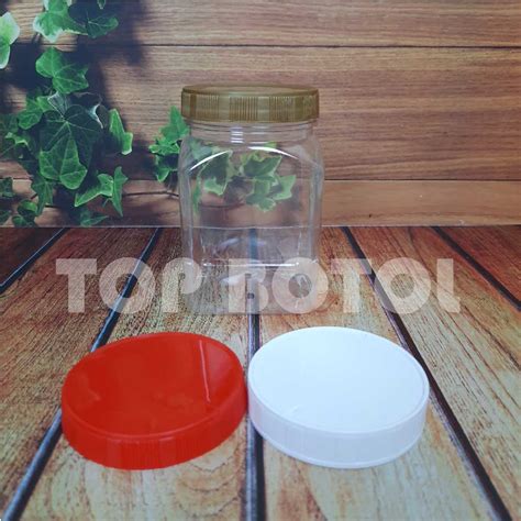 Jar Kotak 340 Ml Plastik Trm Top Botol Pusat