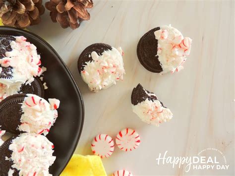 Peppermint Dipped Oreos Recipe Happy Deal Happy Day