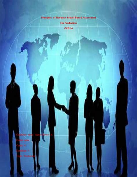 Cxc Pob Sba Template With Mark Scheme Pdf Business Administration