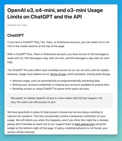 오픈ai의 Chatgpt 요금제별 O3o4 Mini 모델 이용량이 공개되었습니다 Chatgpt Plus Team