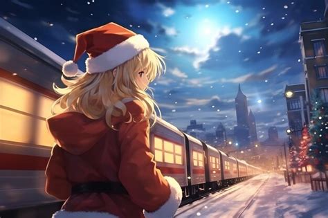 Premium Ai Image Christmas Anime