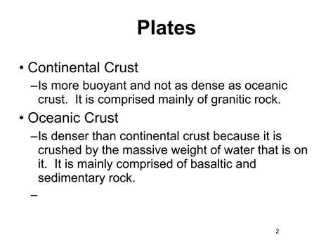 Theory Of Plate Tectonics Key