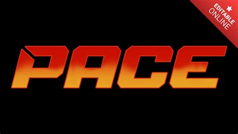 Pace Fire Online Text Effect Generator