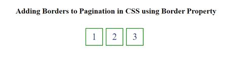 How To Add Borders To Pagination In CSS GeeksforGeeks