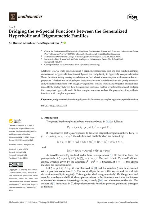 Pdf Bridging The P Special Functions Between The Generalized