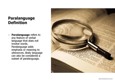 Types Of Paralanguage General Readin English Esl Powerpoints
