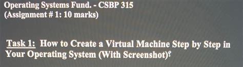 Solved Operating Systems Fund Csbp Assignment Chegg