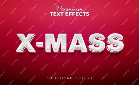 Premium Psd Christmas X Mass Stylish 3d Text Effects