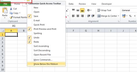 Cara Memindahkan Ribbon Excel
