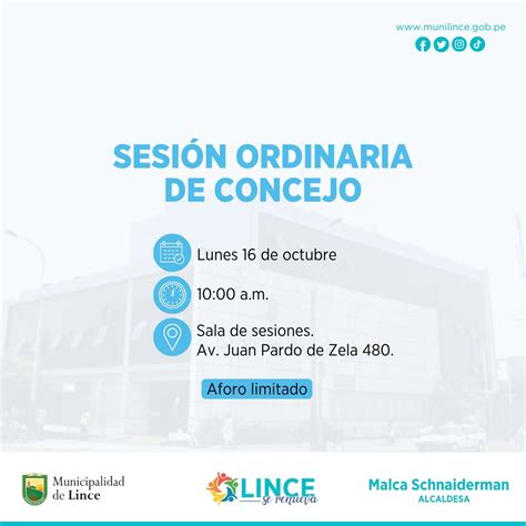 Sesión Ordinaria De Concejo Campañas Municipalidad Distrital De