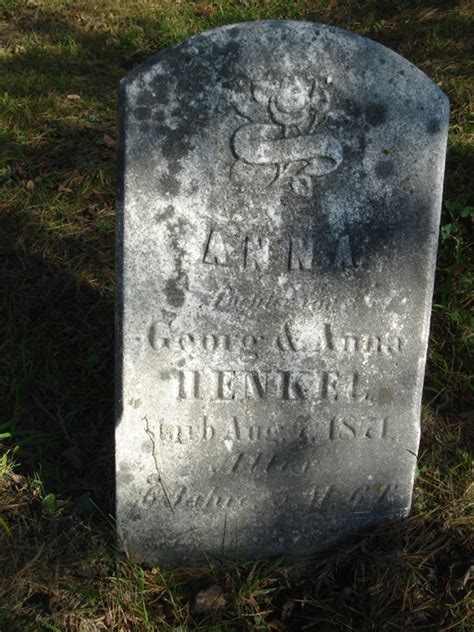 Anna Henkel 1865 1871 Find A Grave Memorial