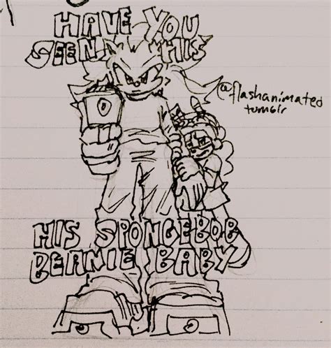 Charmy Shows Shadow Spongebob Art By Flashanimated Rmoonpissing