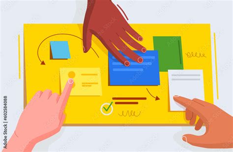 Business Software Development Team Planning Work Together Scrum Methodology Tasks Board Full Of