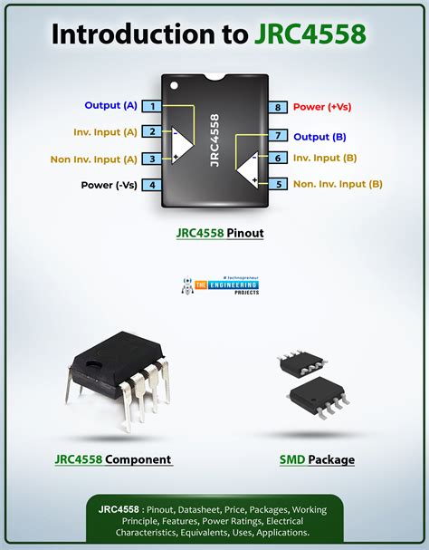 JRC Op Datasheet Pinout Features Alternatives Applications The Engineering Projects
