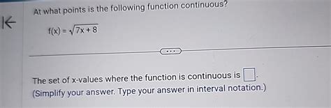 Solved At What Points Is The Following Function