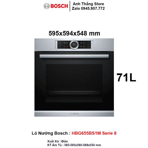 Lò Nướng Bosch HBG655BS1M Serie 8 | Tổng Kho Bếp Bosch Hà Nội