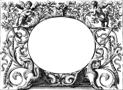 Black And White Angels Border Frame Png