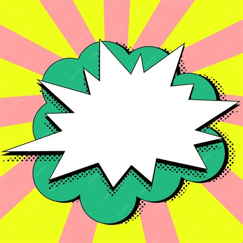 Premium Vector Comic Blank Speech Bubble With Copy Space And Colorful Doodles Design Of Empty