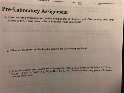Solved Section Date Pre Laboratory Assignment 1 If You Set