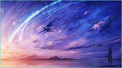 Anime Purple Landscape Wallpapers Wallpaper Cave