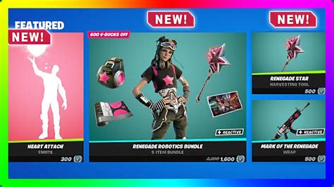 New Renegade Robotics Bundle And Heart Attach Emote ☔️ Fortnite Shop