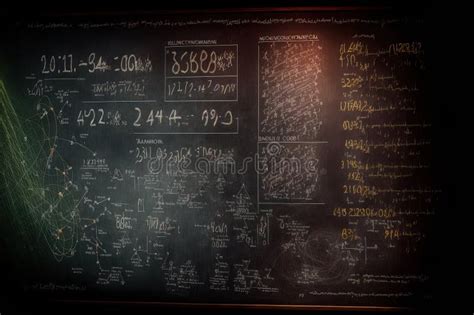 Physics Calculations And Scientific Formulas Written On A Blackboard