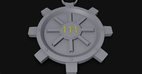 Fallout Vault Door Keychain By Reece Leblanc Download Free Stl Model