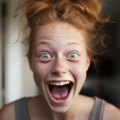 Premium Photo A Woman With Her Mouth Open Showing A Wide Open Mouth