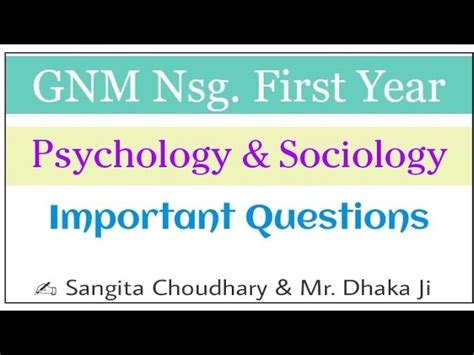 Gnm First Year Behavioural Science Question Paper 2021