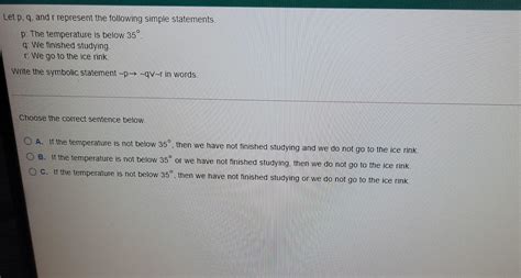 Solved Let P Q And R Represent The Following Simple Chegg