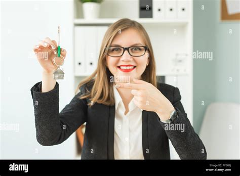 Business Realtor And Real Estate Concept Portrait Of Attractive