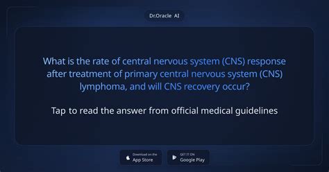 What Is The Rate Of Central Nervous System Cns Response After