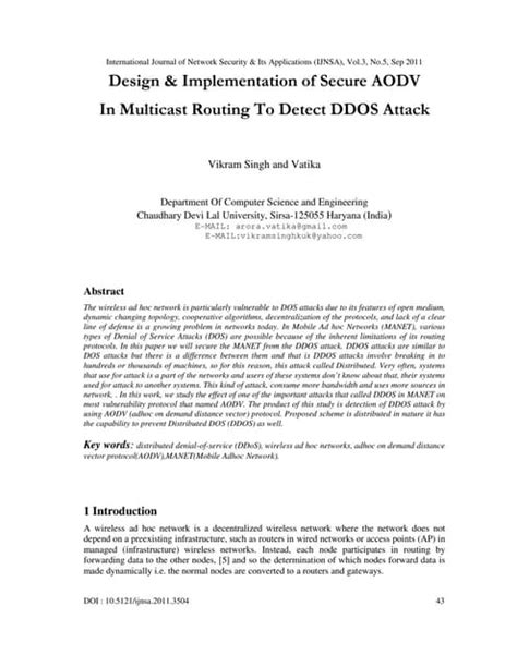 Design And Implementation Of Secure Aodv In Multicast Routing To Detect