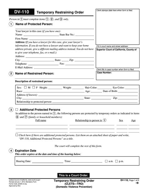 Sample Temporary Restraining Order Images And Photos Finder