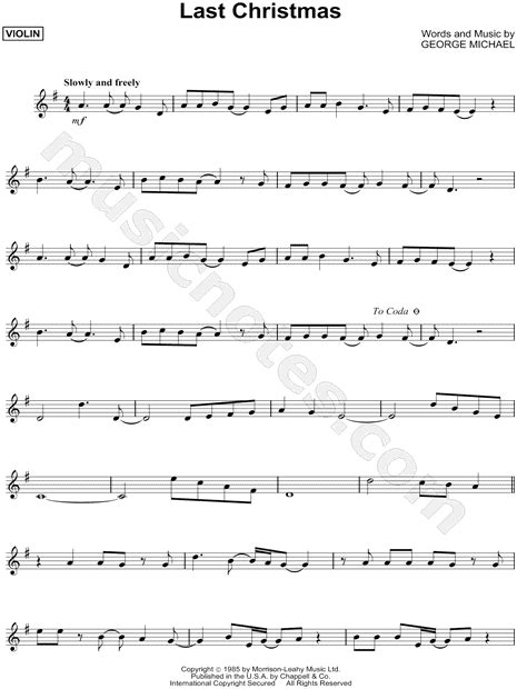 Christmas Sheet Music Violin