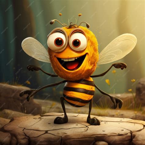 Premium Photo Bumbling Buzz A Hilarious Adventure With A Cartoon Bee
