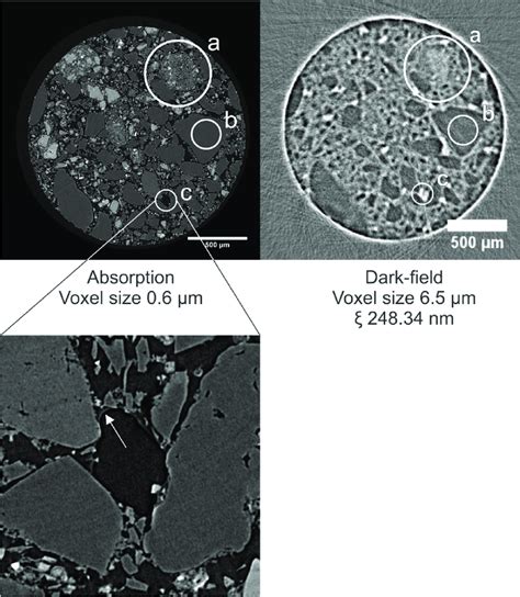 cross sections through the absorption dataset and corresponding