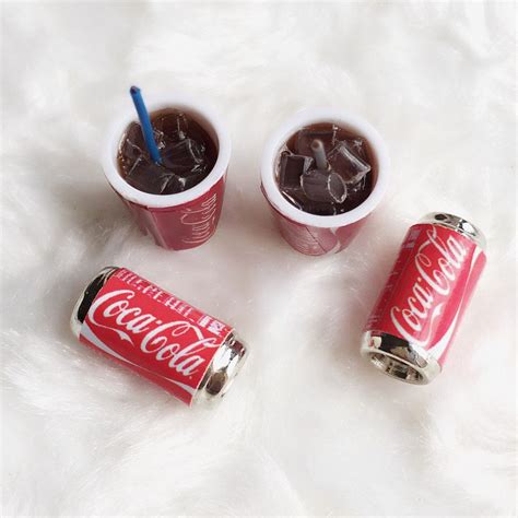 Miniature Coke Cup And Coke Can Setminiature Cokedolls And Etsy