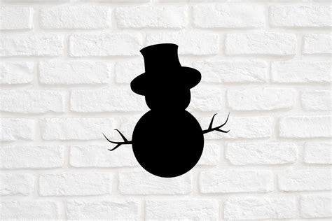 Snowman Silhouette Vector Graphic By MagaArt Creative Fabrica