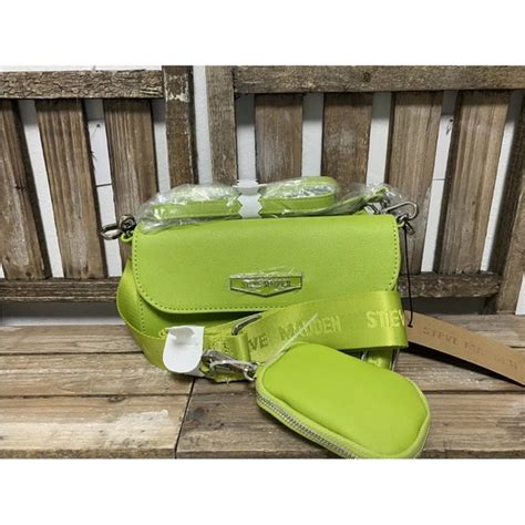 Steve Madden Bags Nwt Rare Steve Madden Bevelyn Satchel Crossbody Bag W Air Pod Case Green
