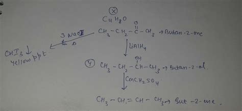 An Organic Compound X Having Molecular Formula C4h8o Gives Orange Red Ppt With 2 4 Dnp