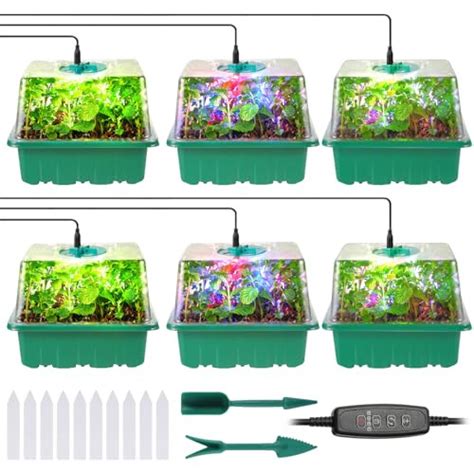 Snagshout 115 Seed Starter Trays With Grow Lights 72 Cells Seed