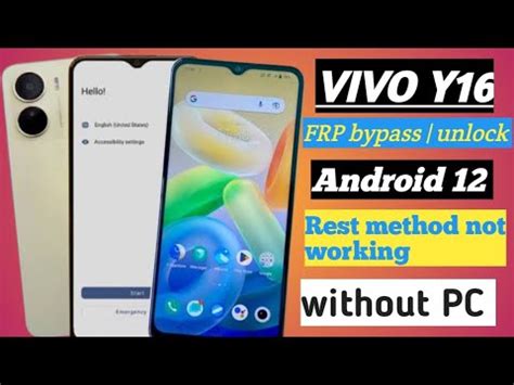 Vivo Y16 Frp Bypass | New Solution Oct 2023 | All Vivo Android 12 Frp ...
