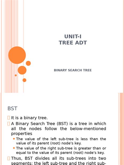 Dsa Ii Unit I Binary Search Tree Pdf Computer Programming