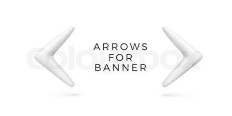 White 3d Arrows For Banner Or Other Template Render Navigation Arrow