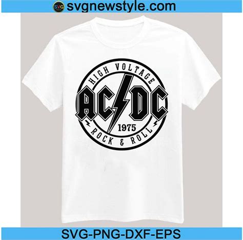 AC DC High Voltage Svg Rock Band Rock And Roll Blue Rock Svg Hard