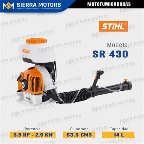 MOTOFUMIGADORA STIHL SR 430 3.9 HP 2.9 kW – SIERRAMOTORS